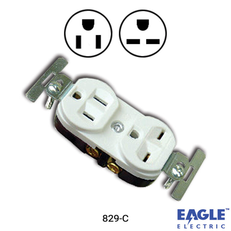 Combination Grounding Flush Receptacle – Double